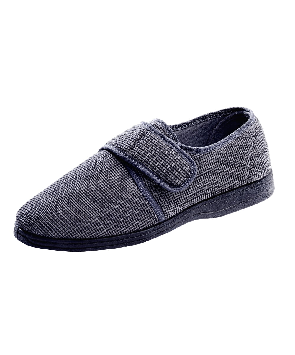 Silverts Men Soft Comfy Foot Slippers, 12, Navy - Walmart.com