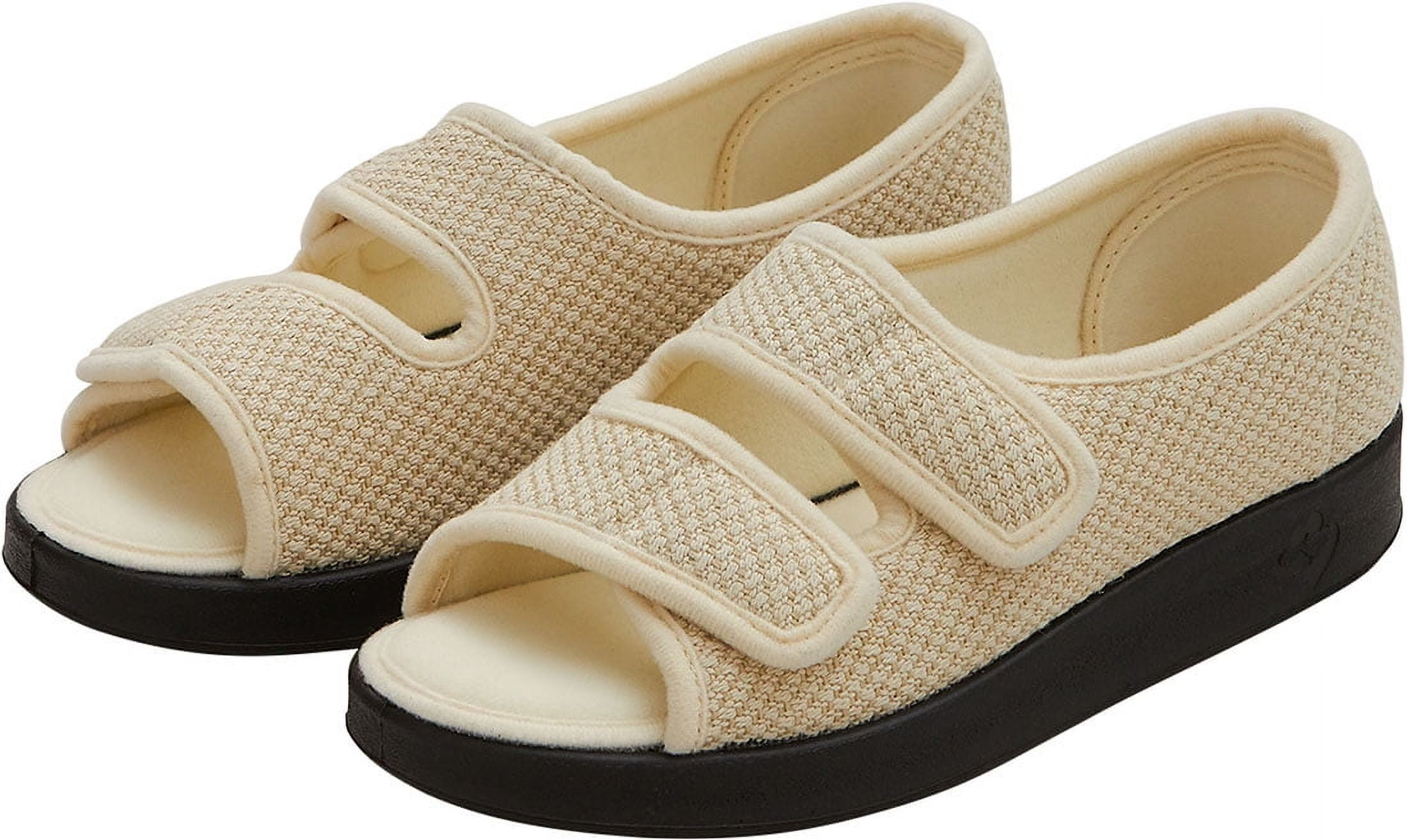 Silverts Indoor & Outdoor Easy Closure Open Toe Slippers for Adults ...