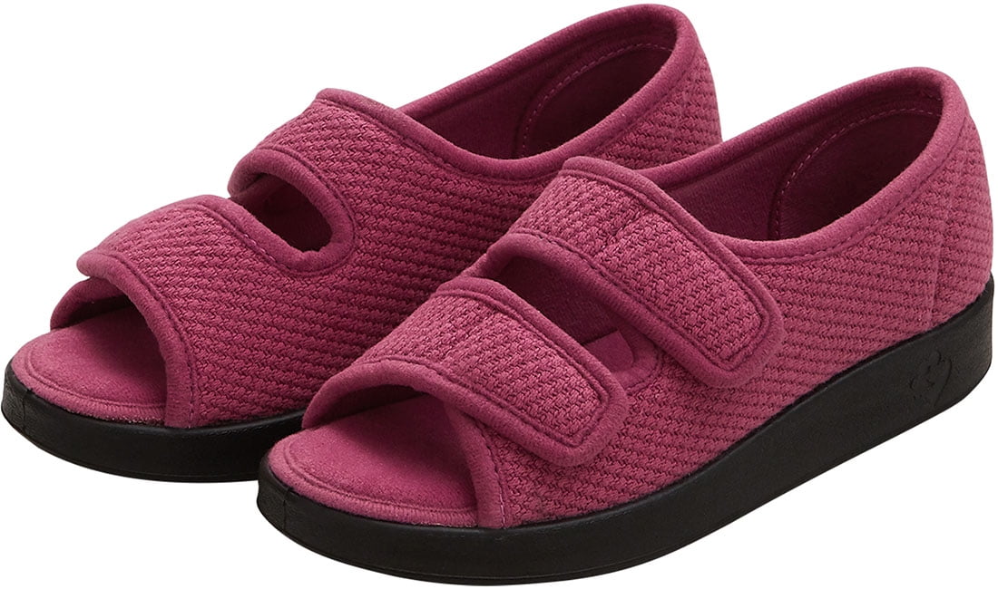 Silvert's Women Adjustable Open Toe Slippers, Rose Petal, Size 9 ...