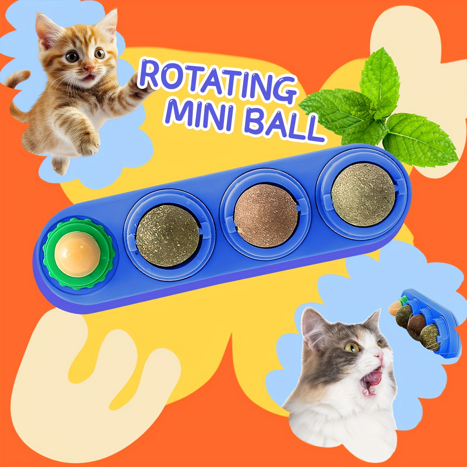 [Silvervine Ball Cat Toys] 4 Pet Herb Silvervine Ball Toys, Extra Cat ...