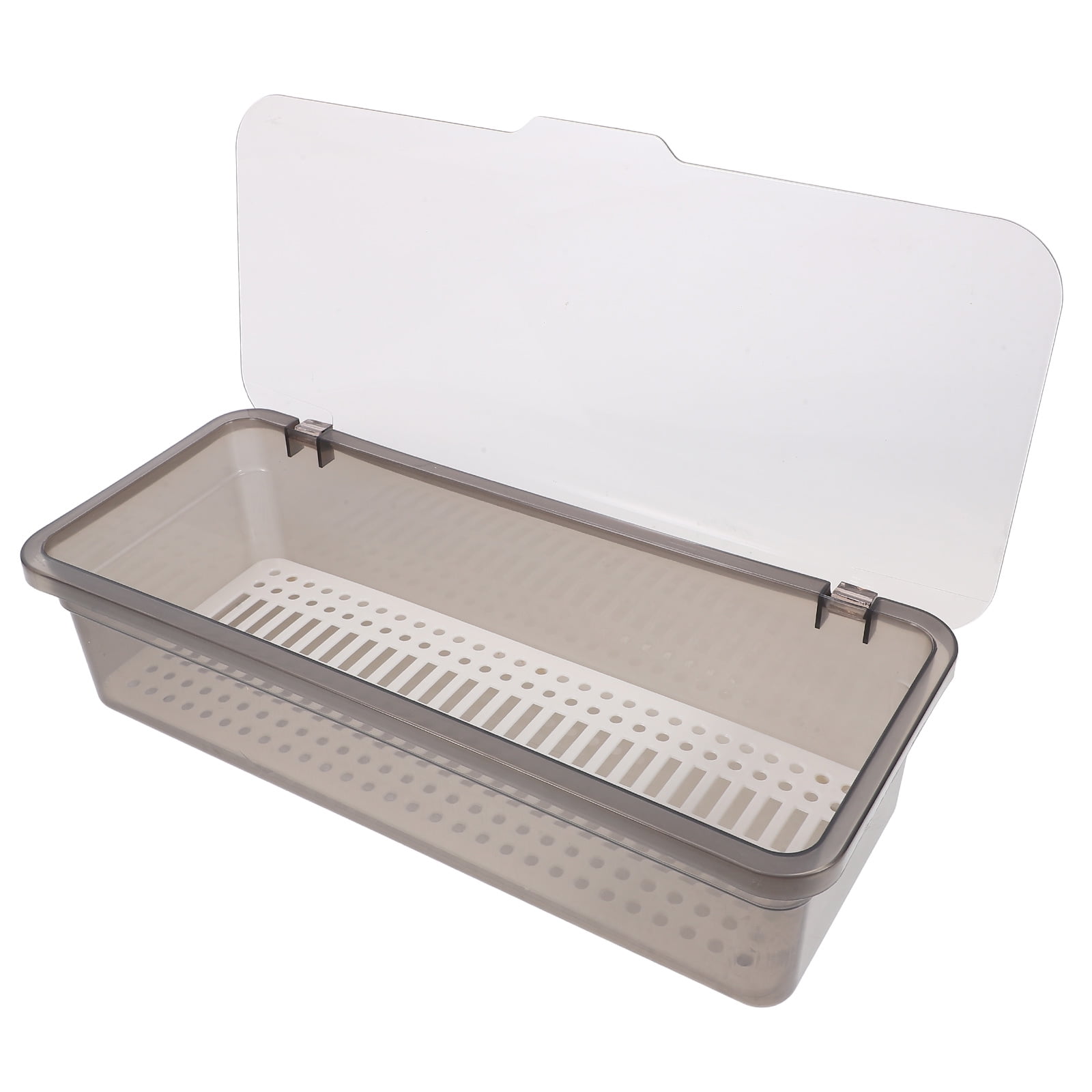 Silverware Drawer Organizer Tray with Lid Chopstick Storage Box ...
