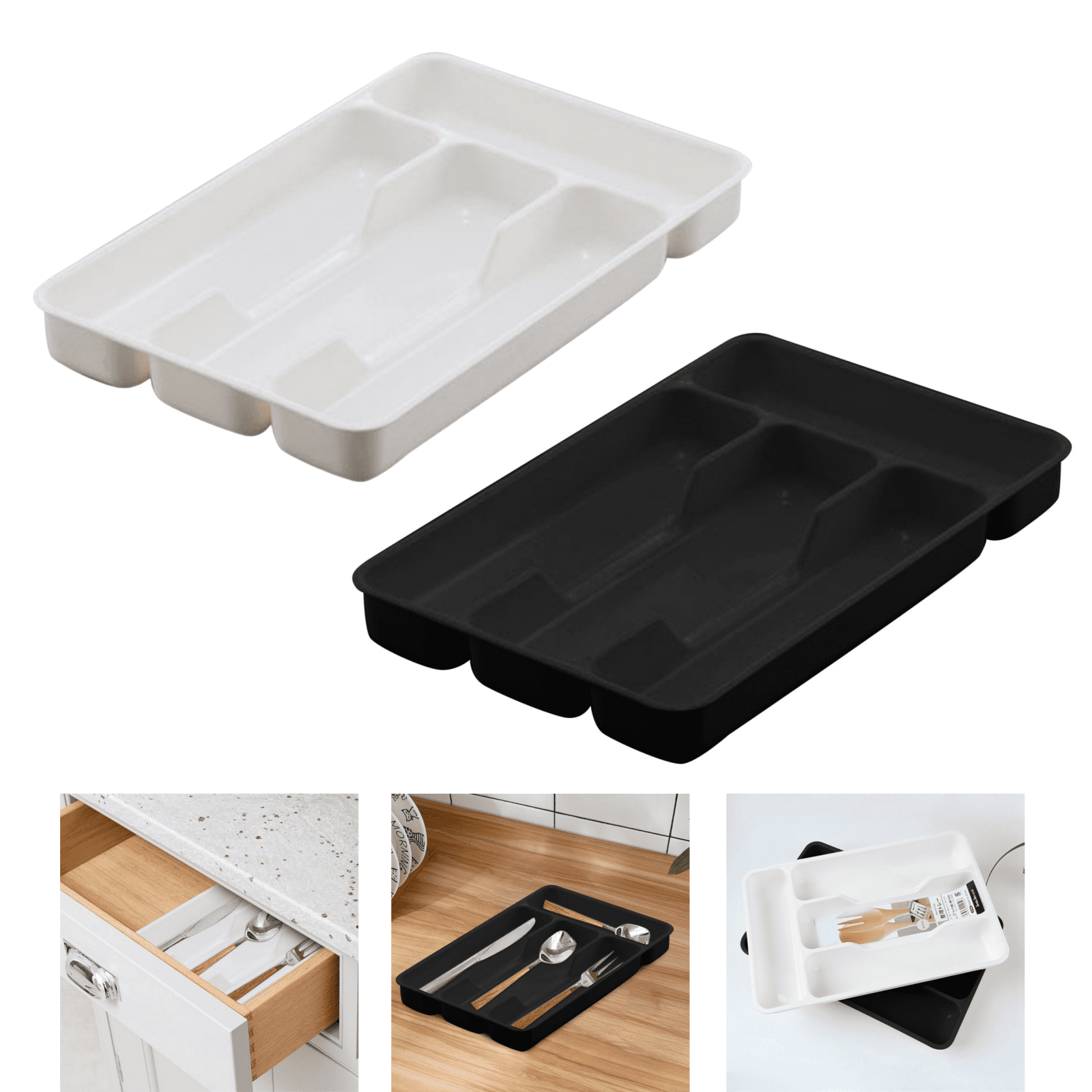 Silverware Organizer, Kitchen Drawer Organizer Tray, Cutlery Separation ...