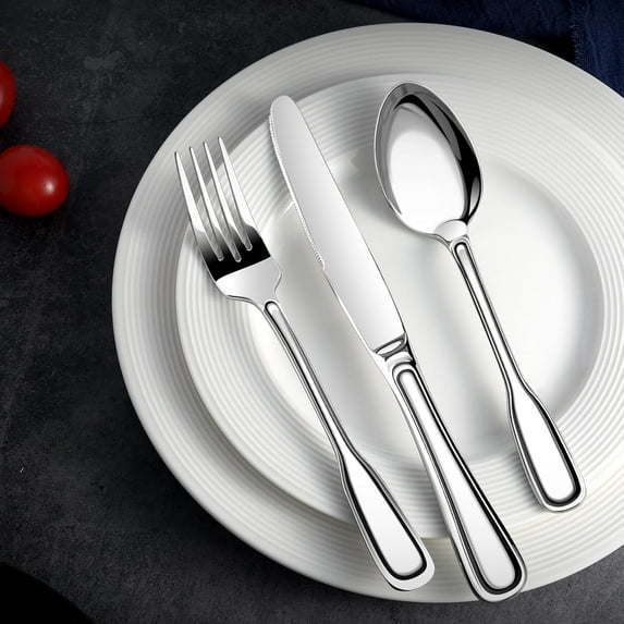 Silverware Set For 12, 60 Piece Flatware Cutlery Set With Ergonomic ...