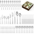 Silverware Set for 12, 65-Piece Forged 18/10 Stainless Steel Flatware ...