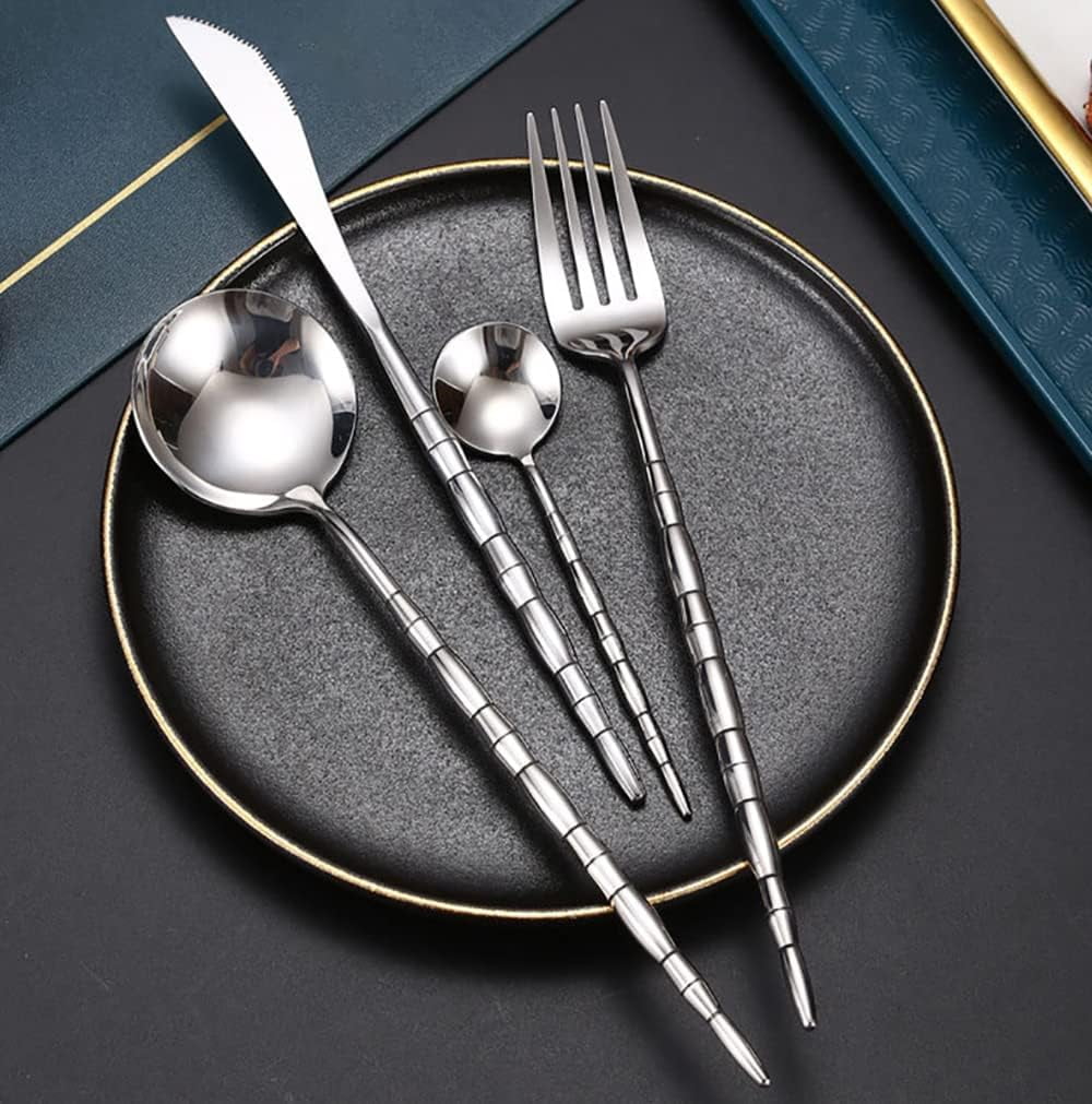 Silverware Set 16-Piece Flatware Set Stainless Steel Cutlery Set ...