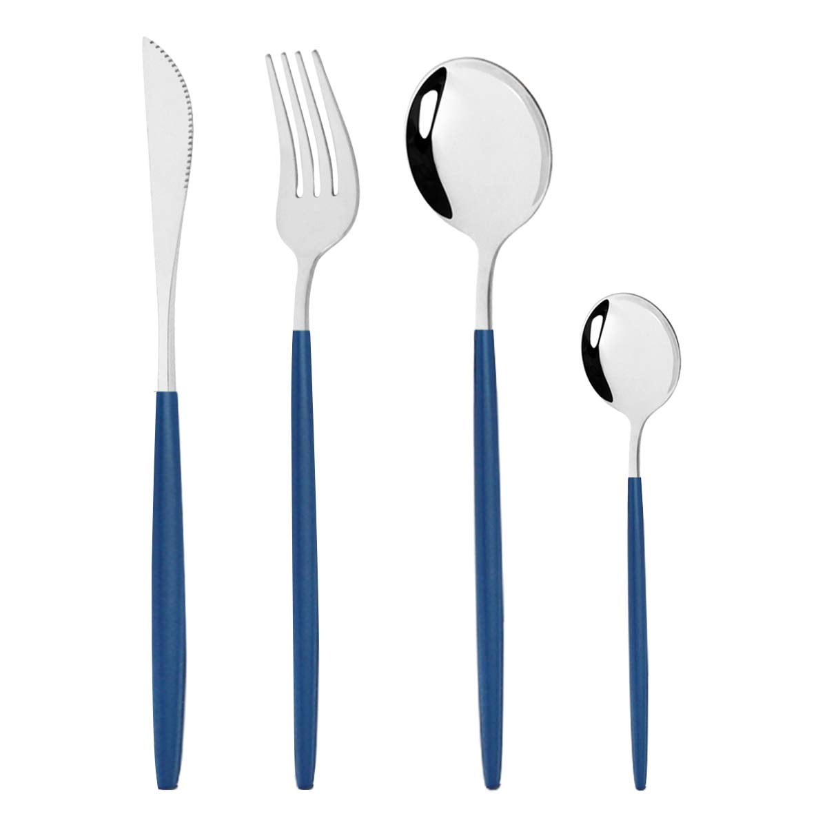 Silverware Set - 18/10 Stainless Steel Reusable Utensils Flatware Set ...