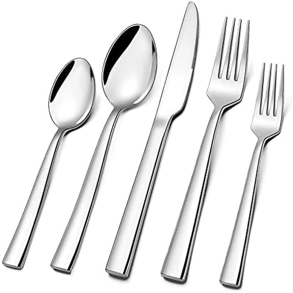 Silverware Set for 4, 20-Piece Stainless Steel Flatware Cutlery Set ...