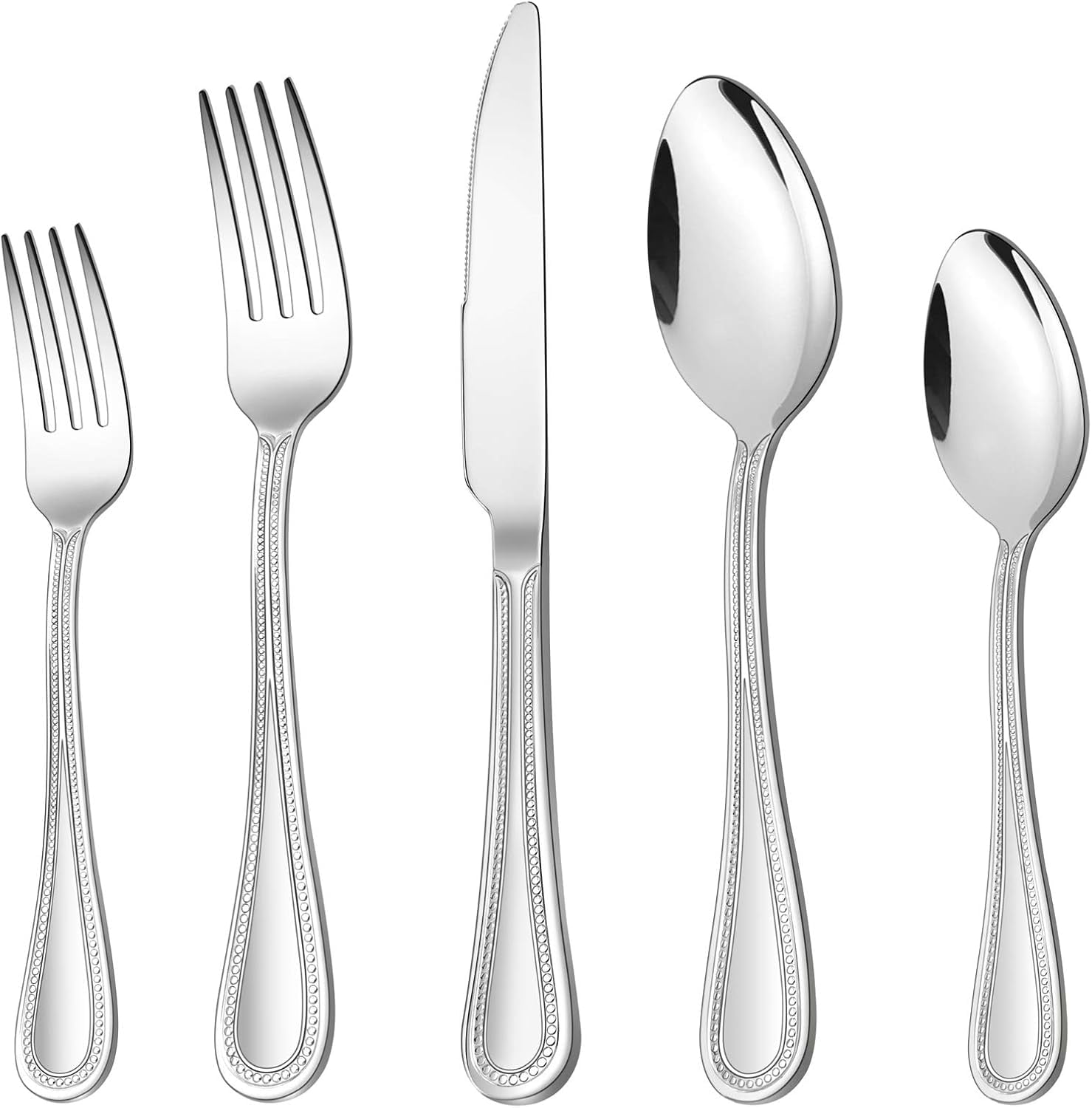 Silverware Set, 60-Piece Stainless Steel Flatware Service for 12 ...