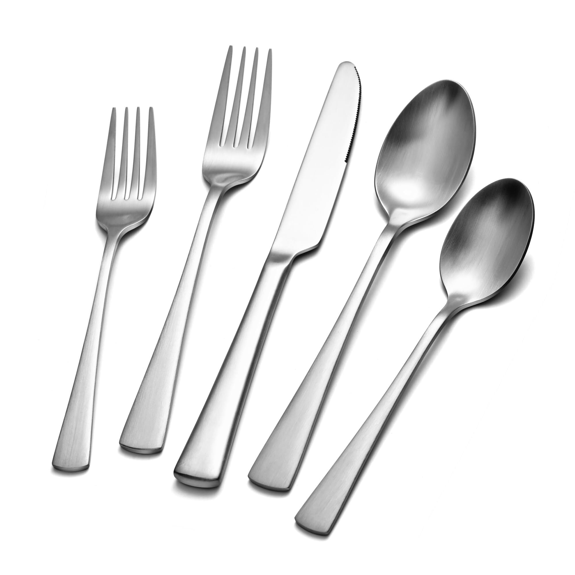 Silverware Set for 8, 40-Piece Forged 18/10 Stainless Steel Flatware ...