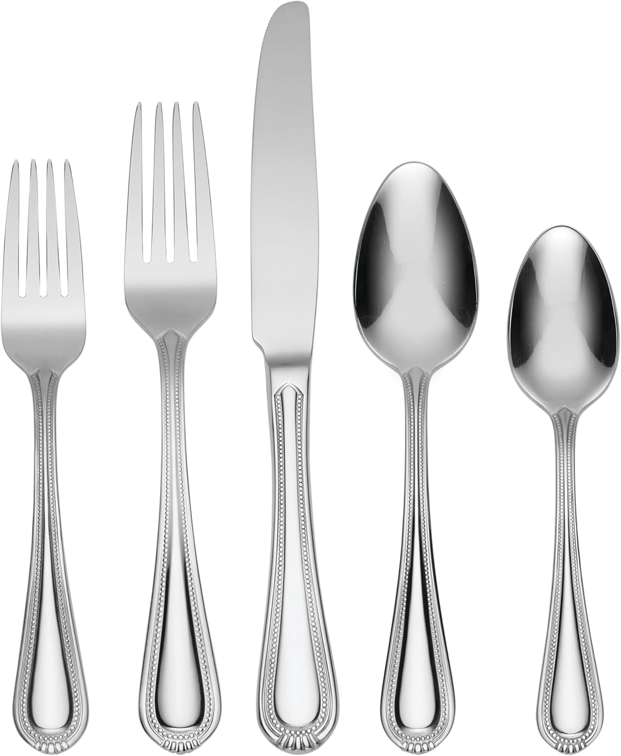 Silverware Set For 8, Countess 45-Piece Everyday Flatware Set with ...