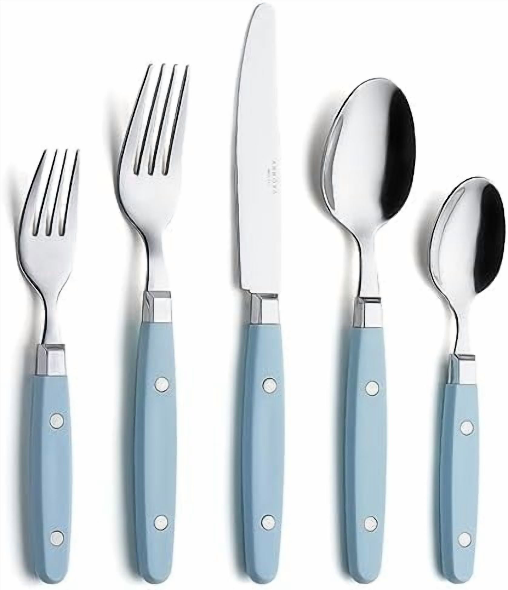 Silverware Set, Retro/Rivet Colorful Stainless Steel Tableware Kitchen ...