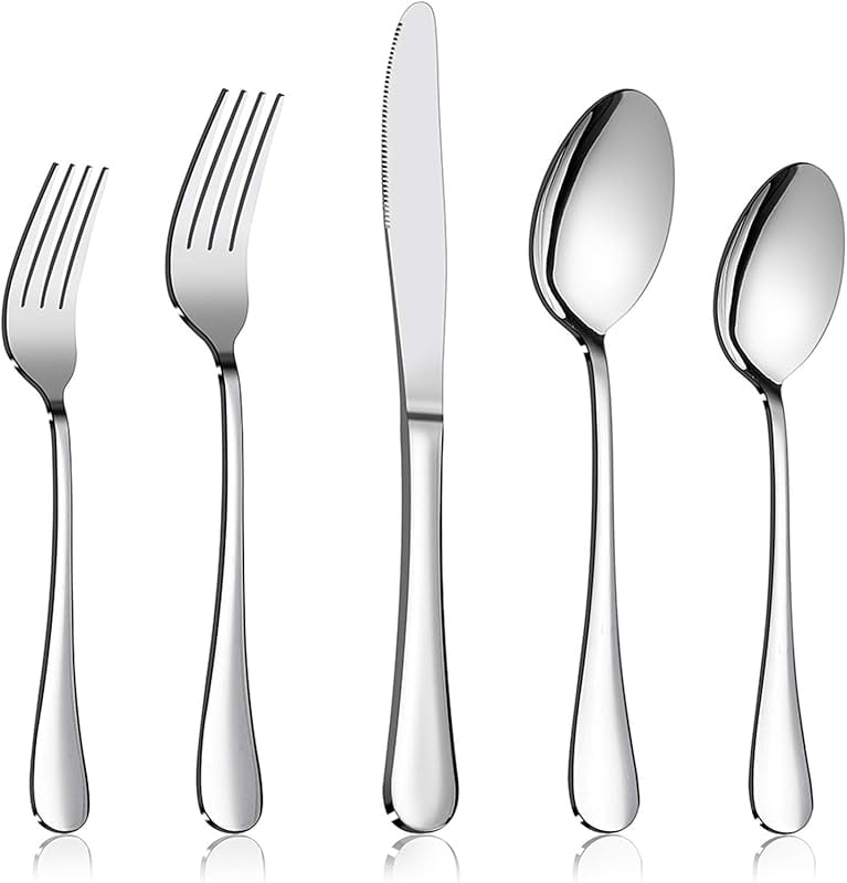 Silverware Set Service for 2, 10-Piece Stainless Steel Flatware Set ...