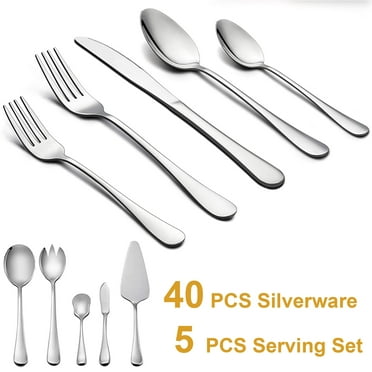 Oneida Mooncrest 45-Piece Silverware & Serving Set - Walmart.com