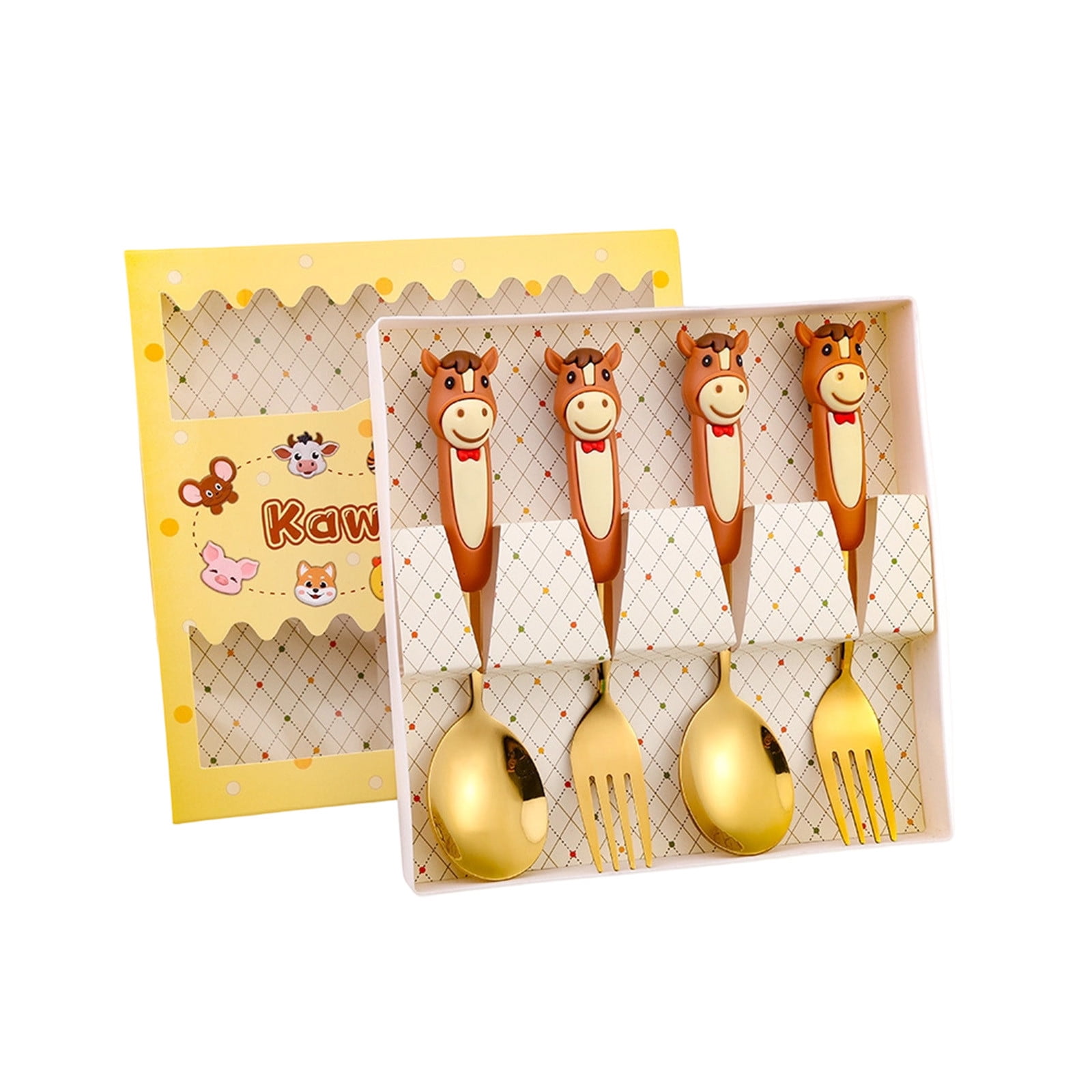 Silverware Set,Spoons And Forks Set,Year of the Horse Themed Stainless ...