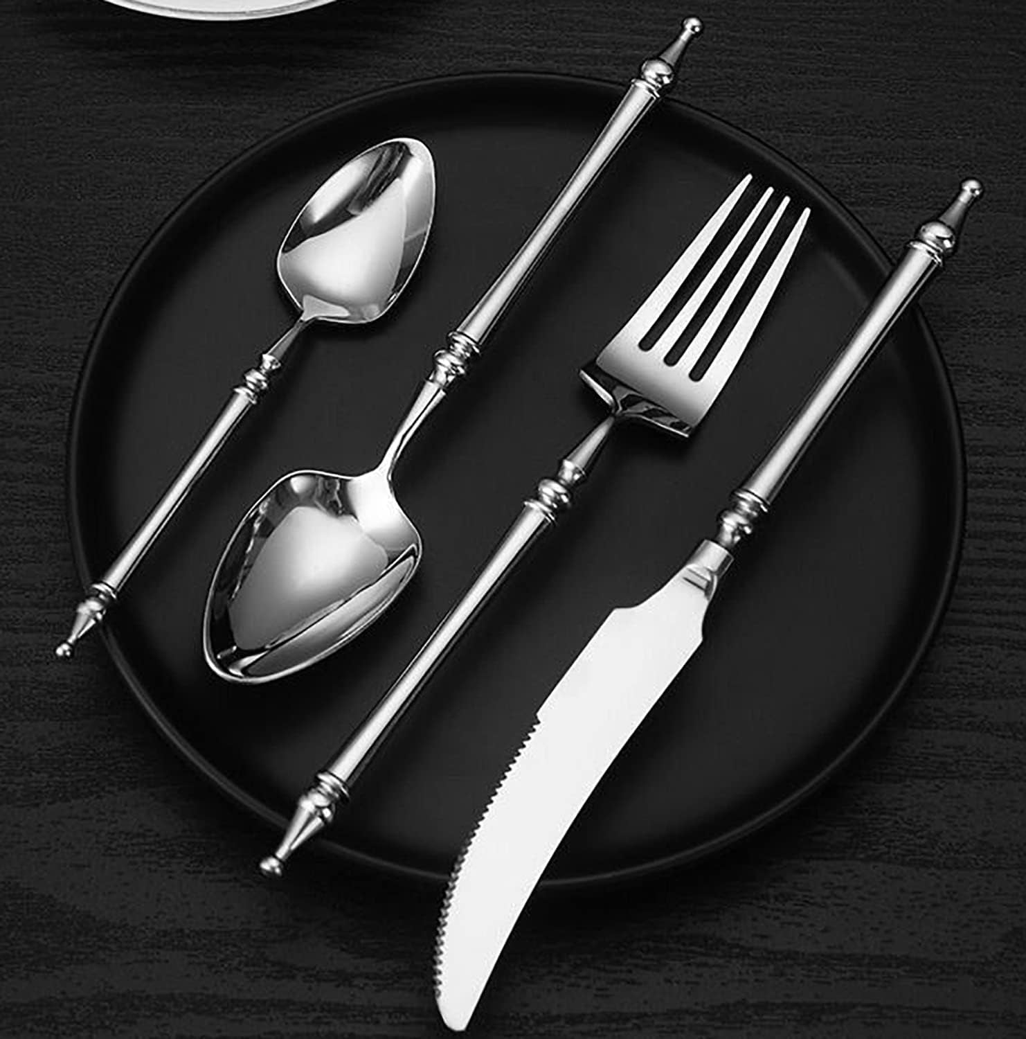 Silverware Sets 32 Piece 18/10 Stainless Flatware Set for 8 Roman ...