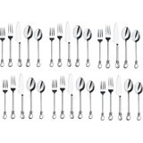 Silverware Twist Collection Polished Stainless Steel Flatware Set (Set ...