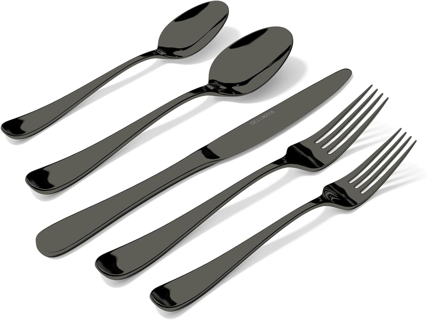 Silverware set for 4, heavy duty stainless steel cutlery set, mirror ...