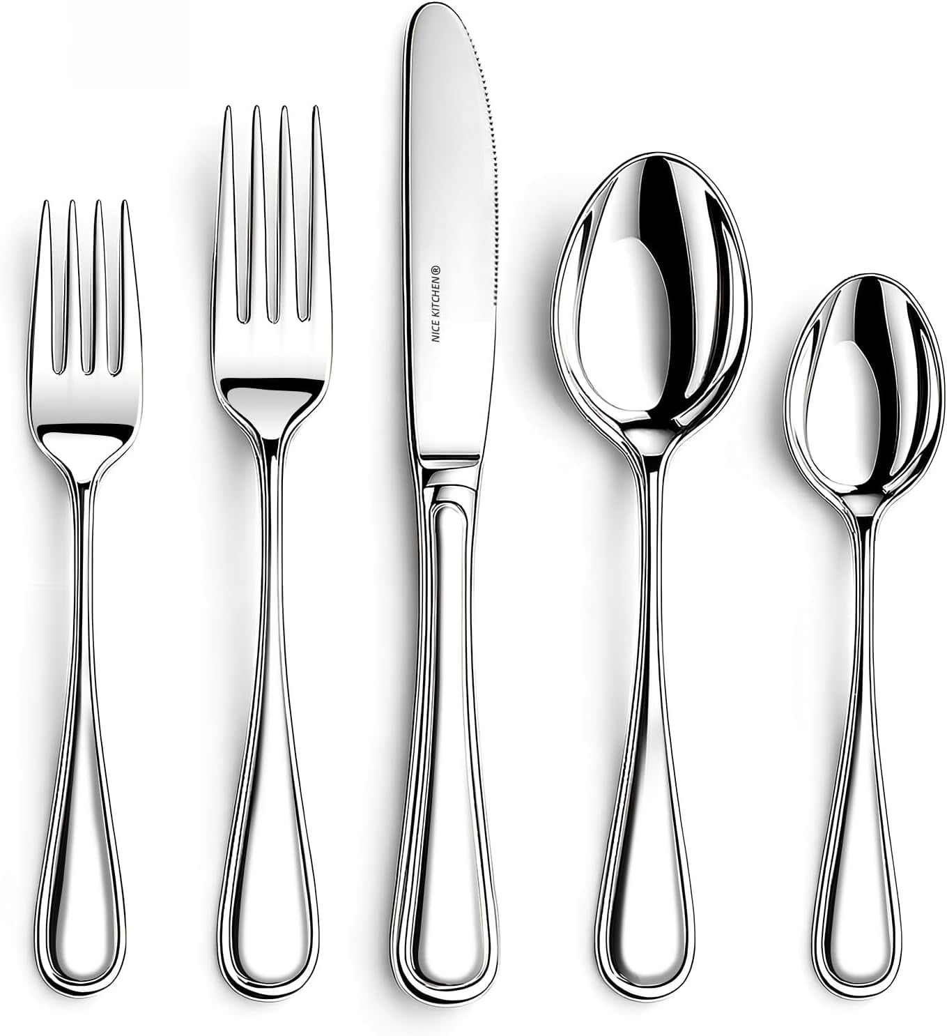Silverware set for 6,30 Pieces Premium Stainless Steel Silverware set ...