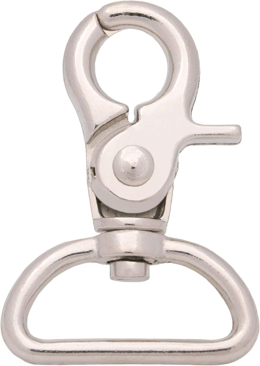 Silvery 1 Inch Inside Diameter D-Ring Lobster Clasp Claw Swivel Lobster ...