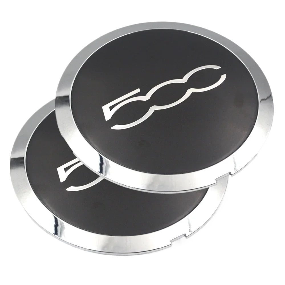 Silvery 133mm Hubcap for Fiat 500 Wheels Centre Hub Caps Set 68078419AC ...