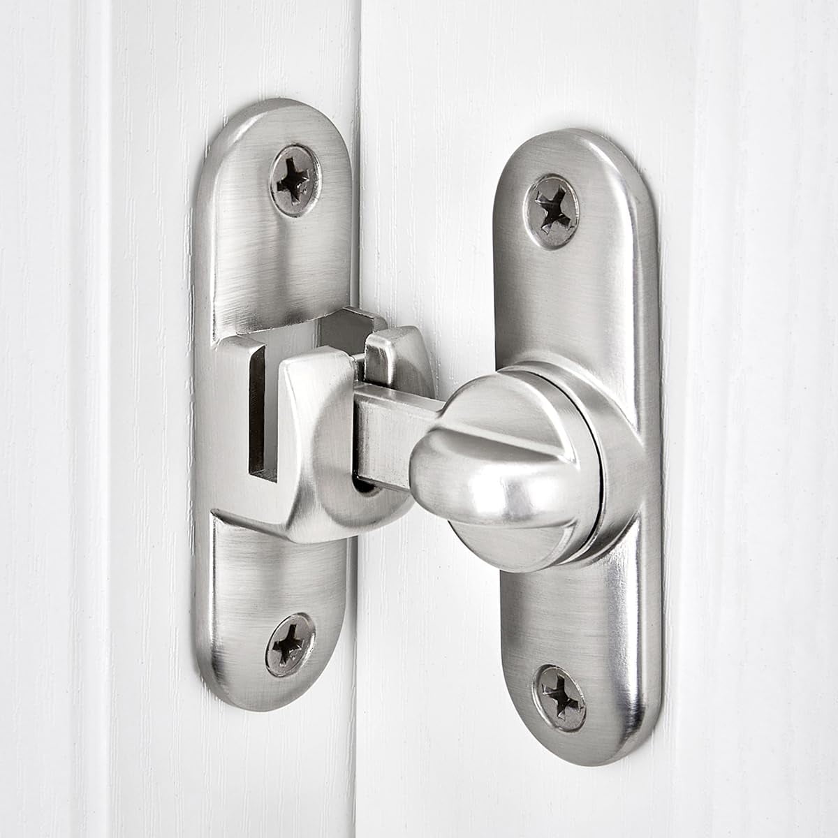Silvery 90/180 Degree Flip Barn Door Lock, Protect Privacy - Security ...