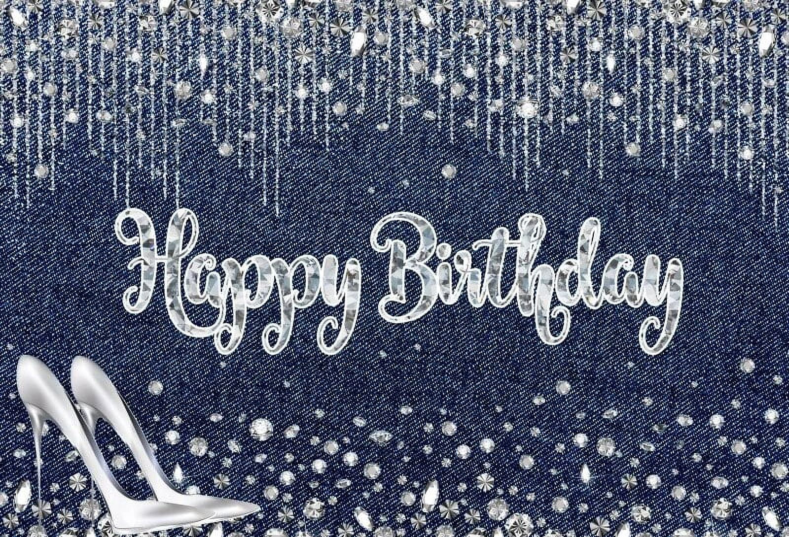 Silvery Dreamy Light Bokeh Happy Birthday Background Glitter Balloons ...