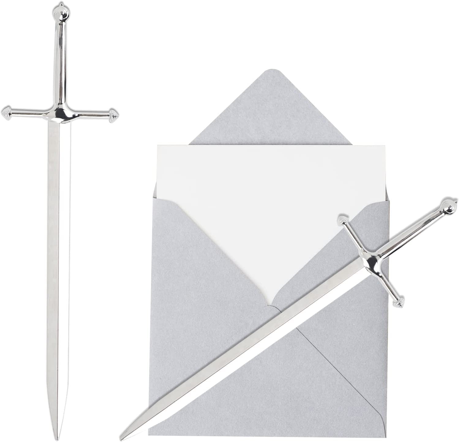 Silvery Metal Letter Opener Office Letter Opener Knife Metal Plated ...