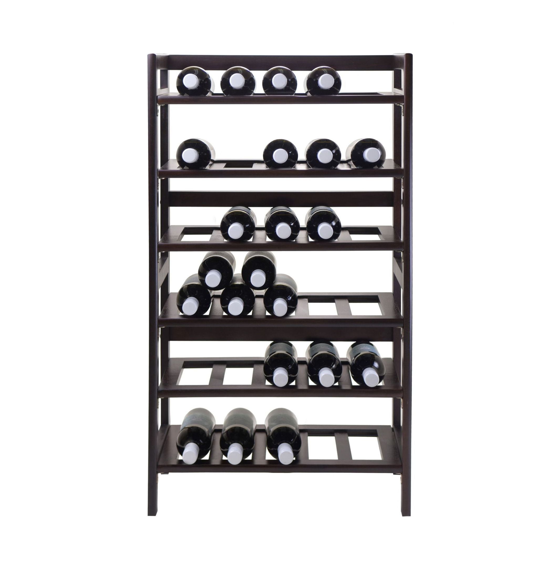 Silvi Wine Rack 30 Bottle - 6 Tier Freestanding Wine Storage Cabinet ...