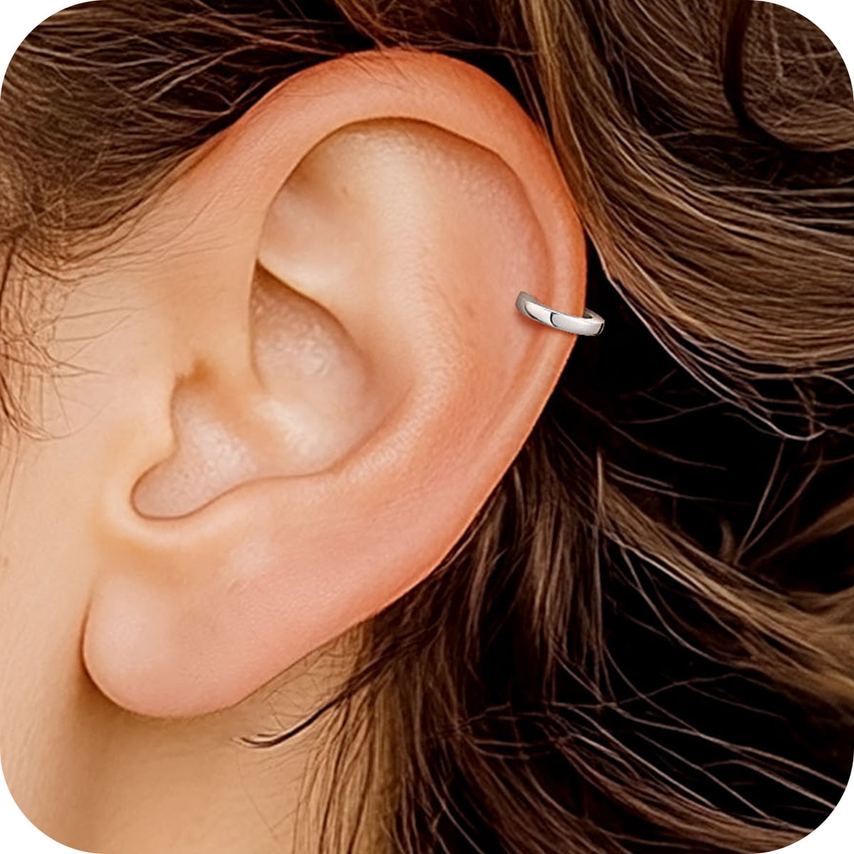 Silvora Hypoallergenic 925 Sterling Silver Tiny Hoop Earrings, 20 Gauge ...