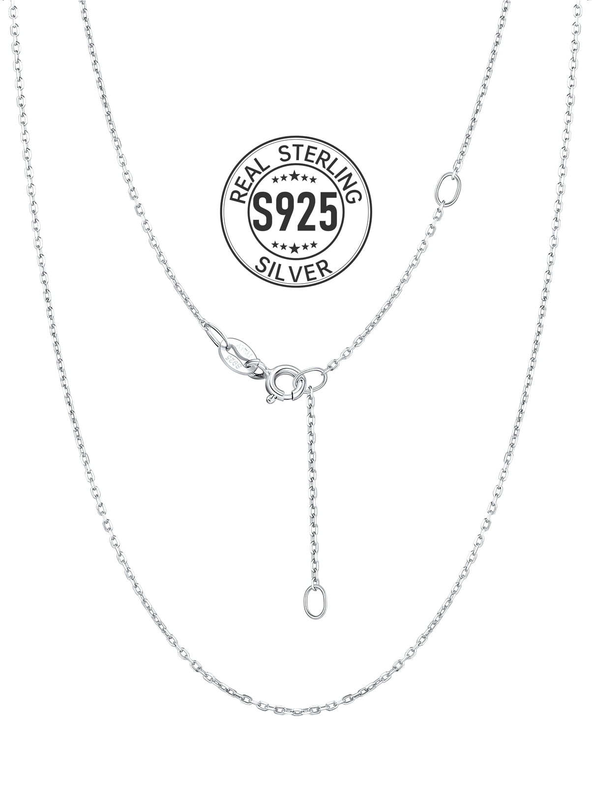 Silvora 925 Sterling Silver Chain Necklaces for Women, 1.1mm Thin ...