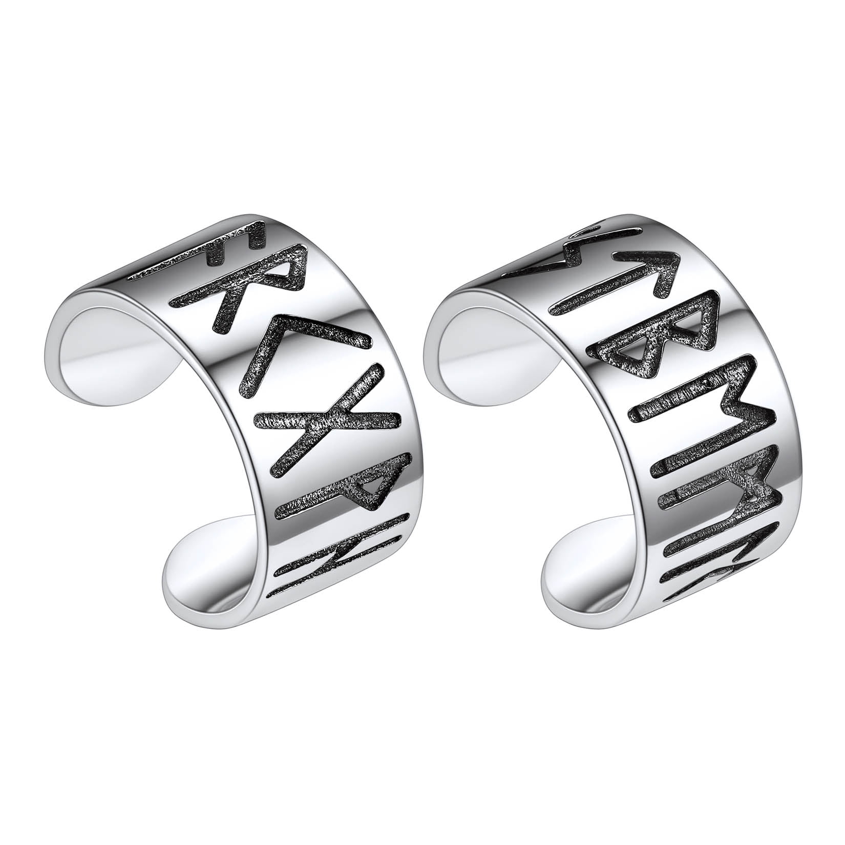 Silvora Non-Piercing Ear Cuffs for Men Women Sterling Silver Norse ...