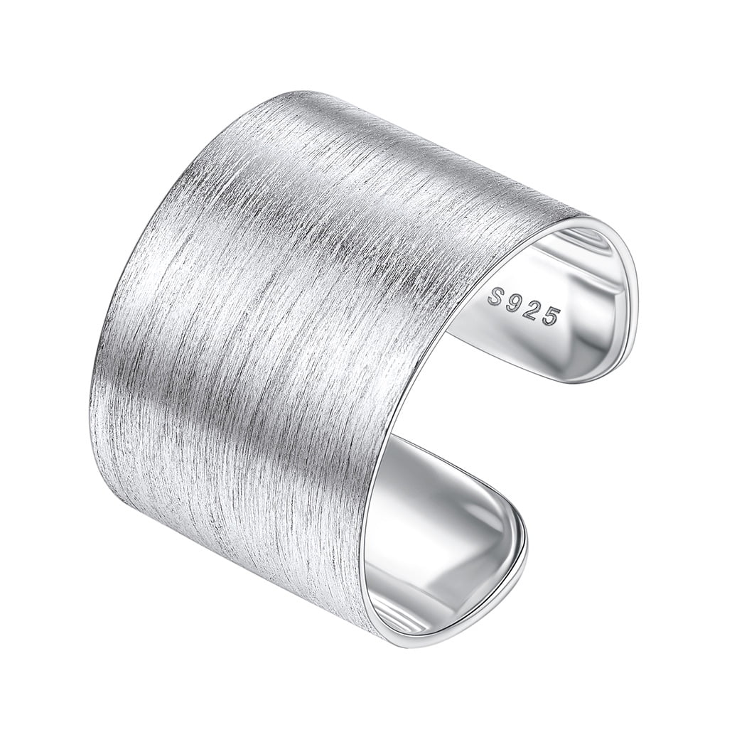 Silvora Stackable Open Knuckle Band Ring for Women Men 925 Sterling ...