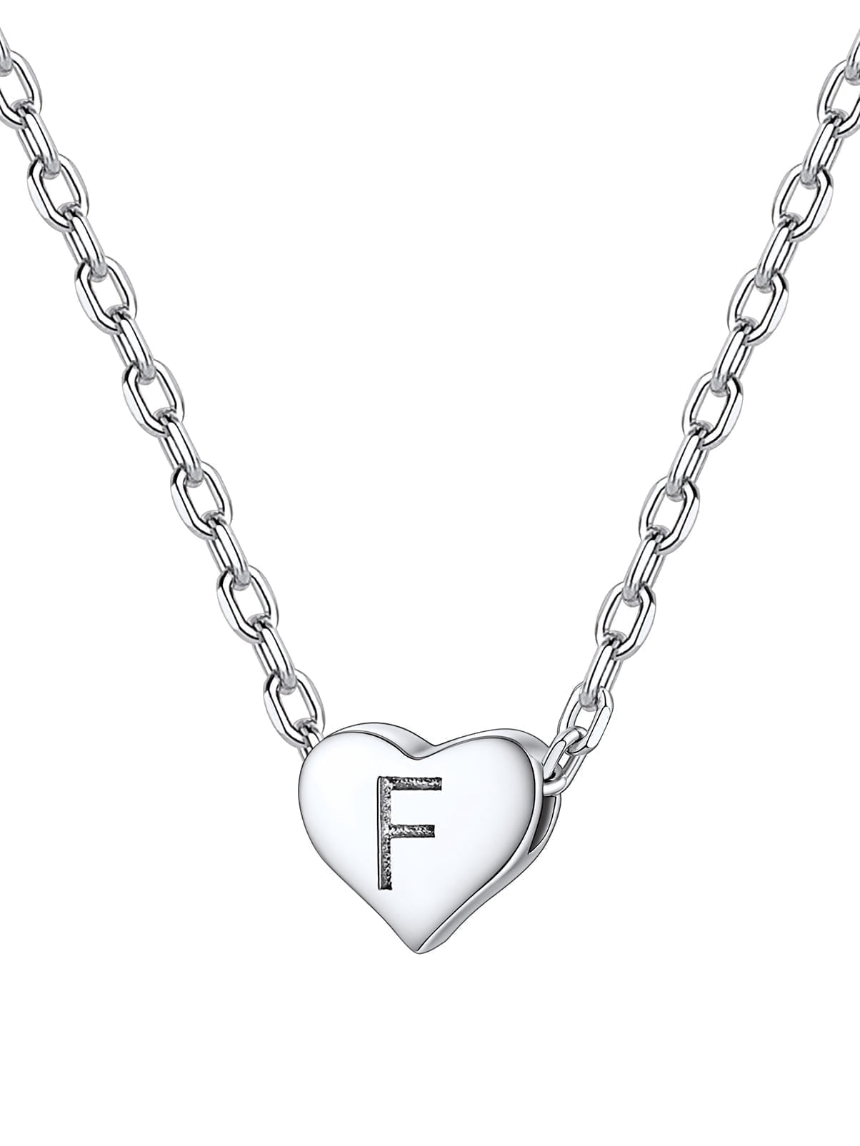 Silvora Initial Necklaces for Women S925 Sterling Silver Letter F Charm ...
