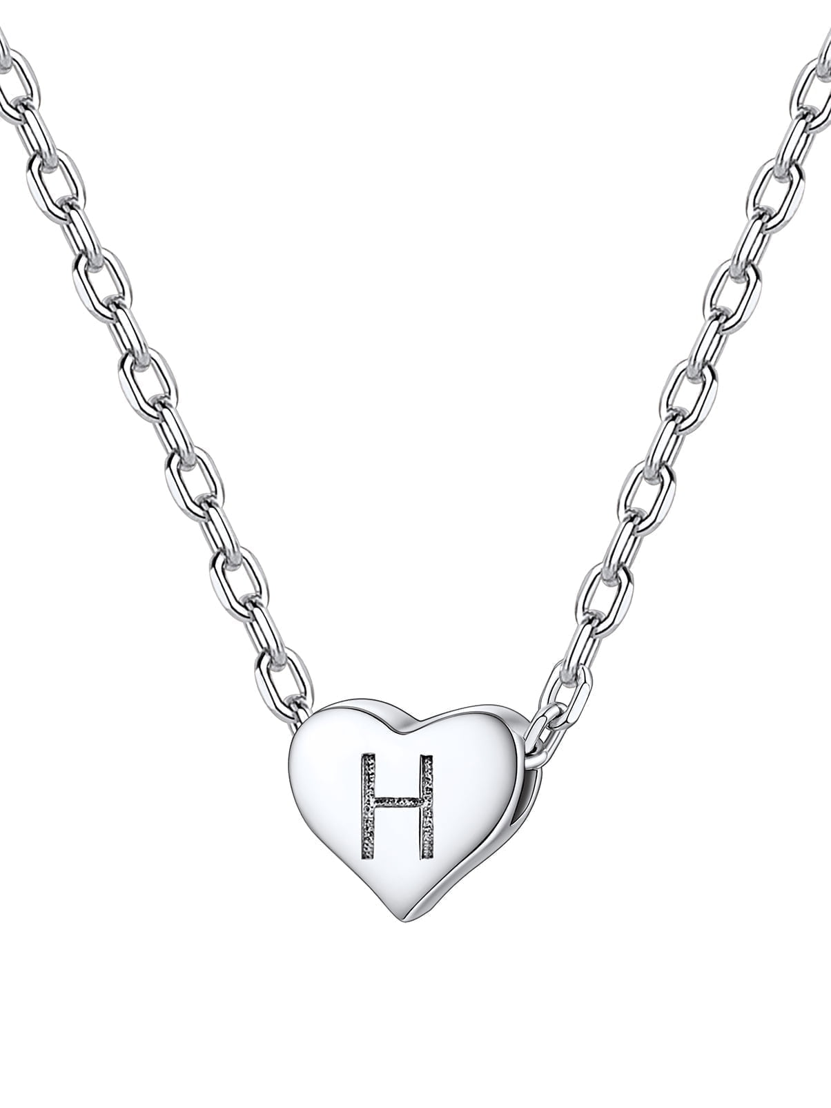 Silvora Initial Necklaces for Women S925 Sterling Silver Letter H Charm ...