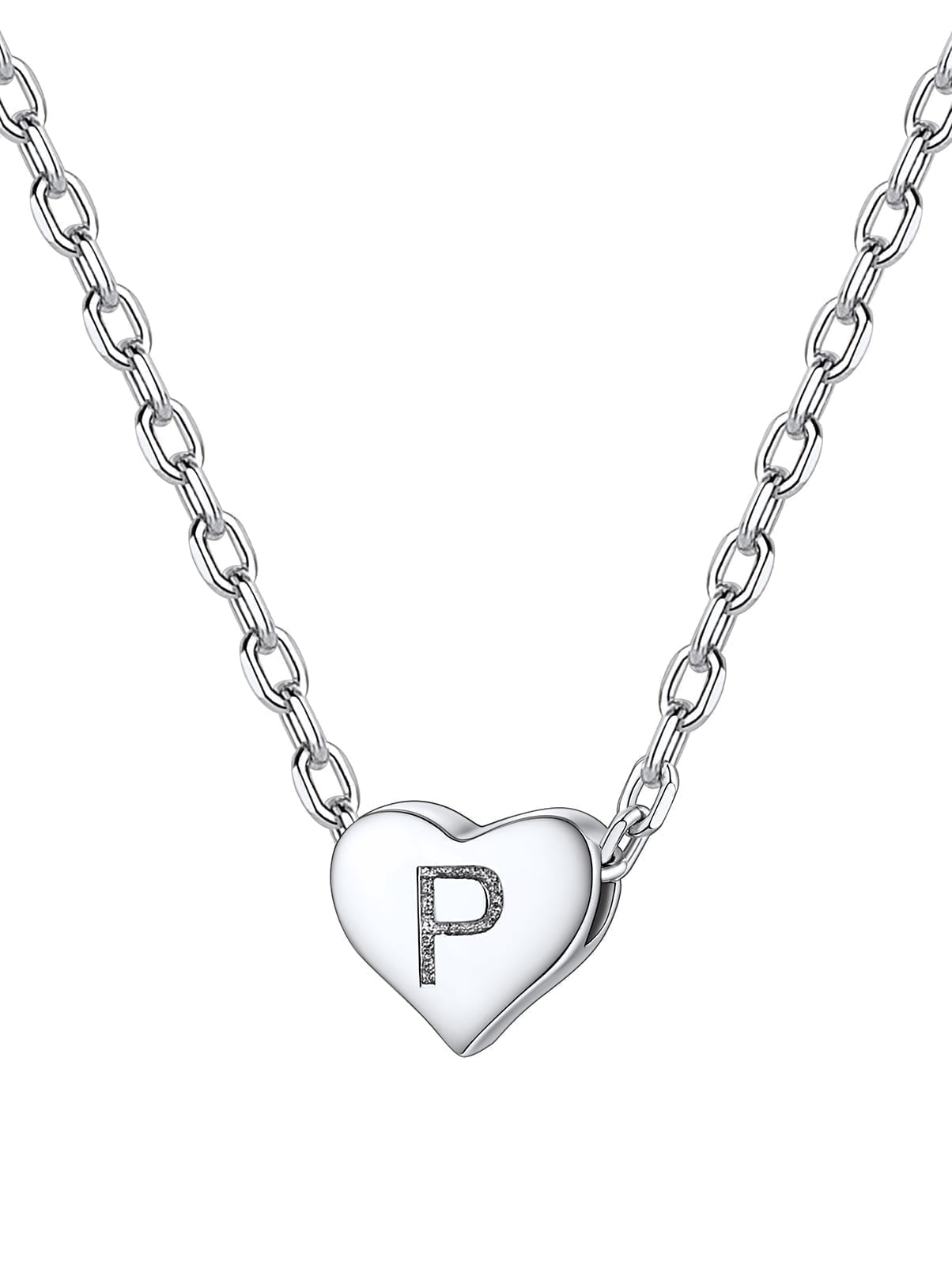Silvora Initial Necklaces for Women S925 Sterling Silver Letter P Charm ...