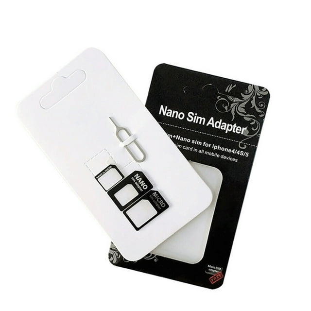Sim Card Adapter Nano Micro - Standard 4 in 1 Converter Kit with Steel ...