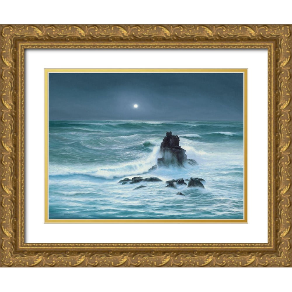 Sim, John F 32x25 Gold Ornate Wood Framed with Double Matting Museum ...