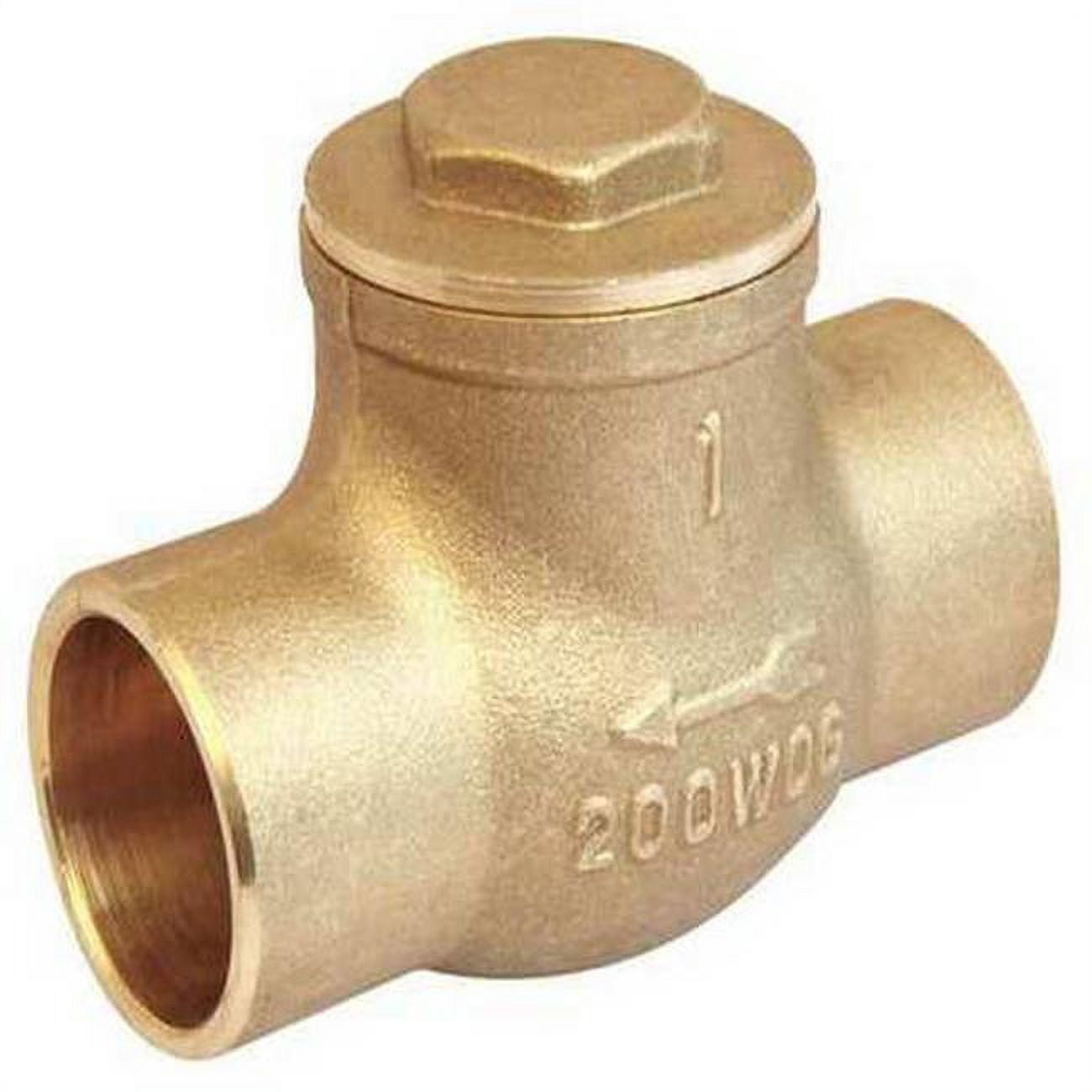 Sim Supply Swing Check Valve,Brass,1/2",Sweat 10F328 - Walmart.com