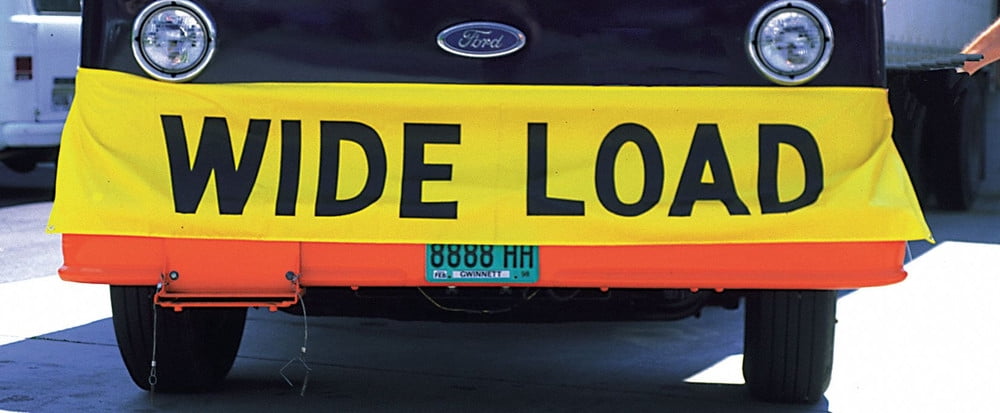 Sim Supply Wide Load Banner,Black on Yellow,18x96In 8701 BANNER 8701 ...