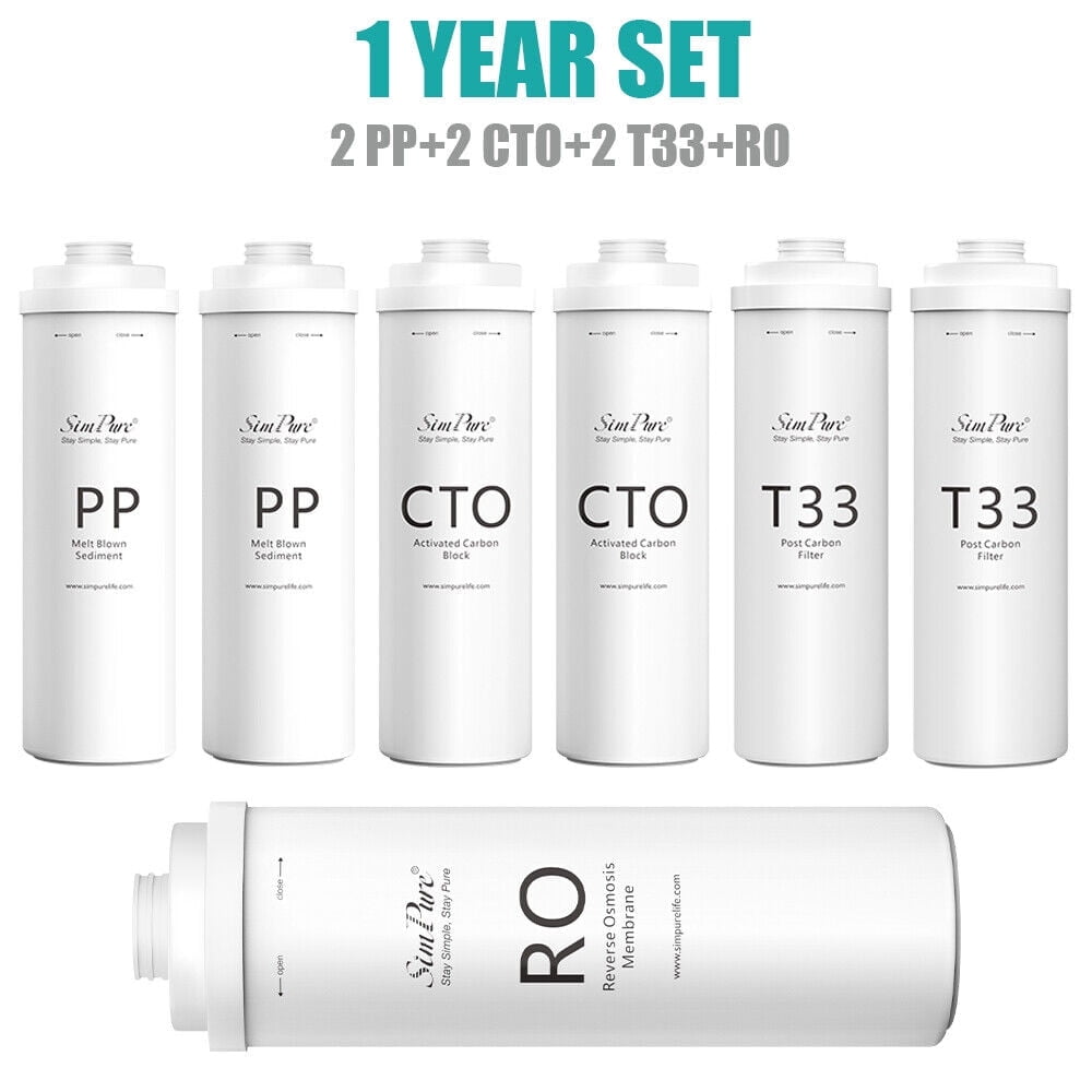 SimPure 1 Year Replacement Cartridge Set for T1-400/WP2 Tankless RO ... SimPure 1 Year Replacement Cartridge Set for T1-400/WP2 Tankless RO ...