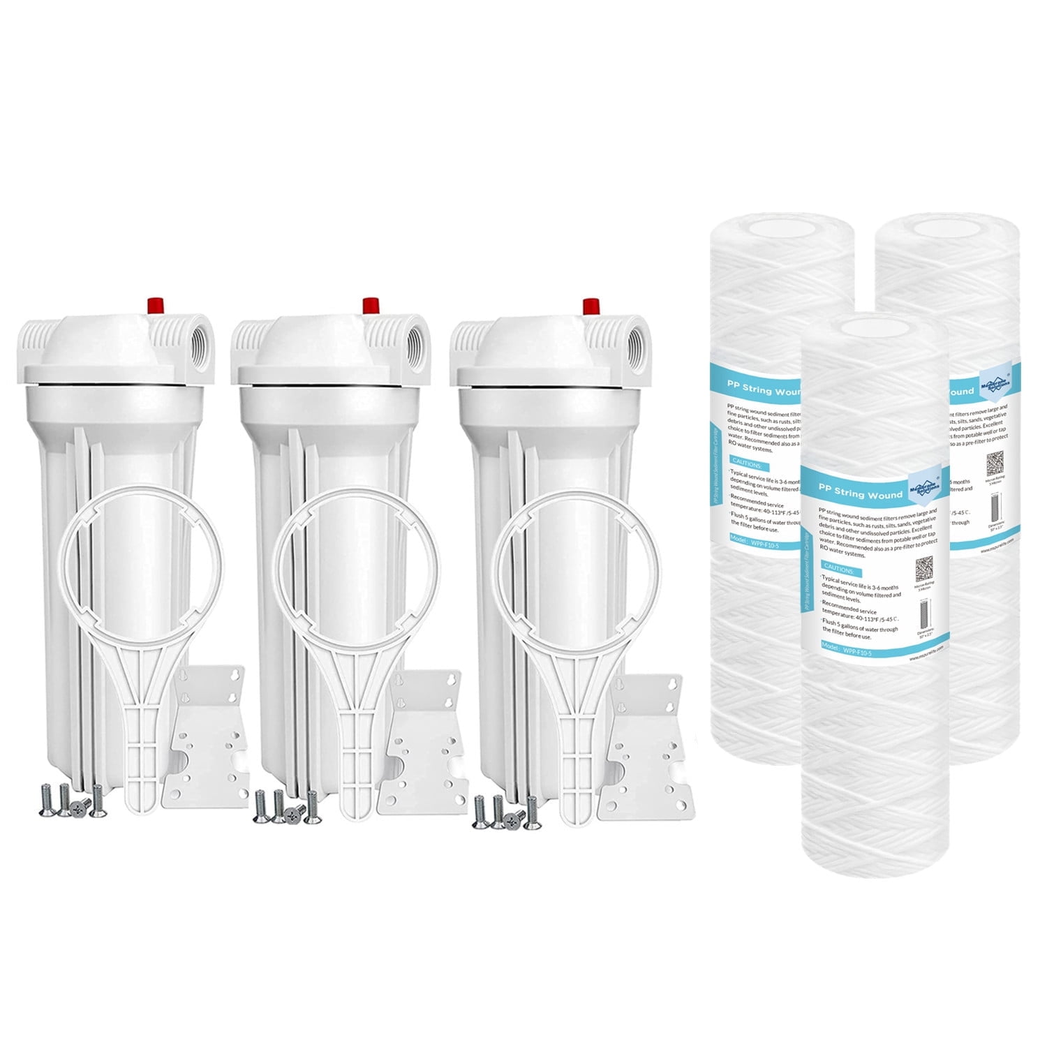 SimPure DB1025 Whole House Water Filter Housing，Universal 10 inch ...