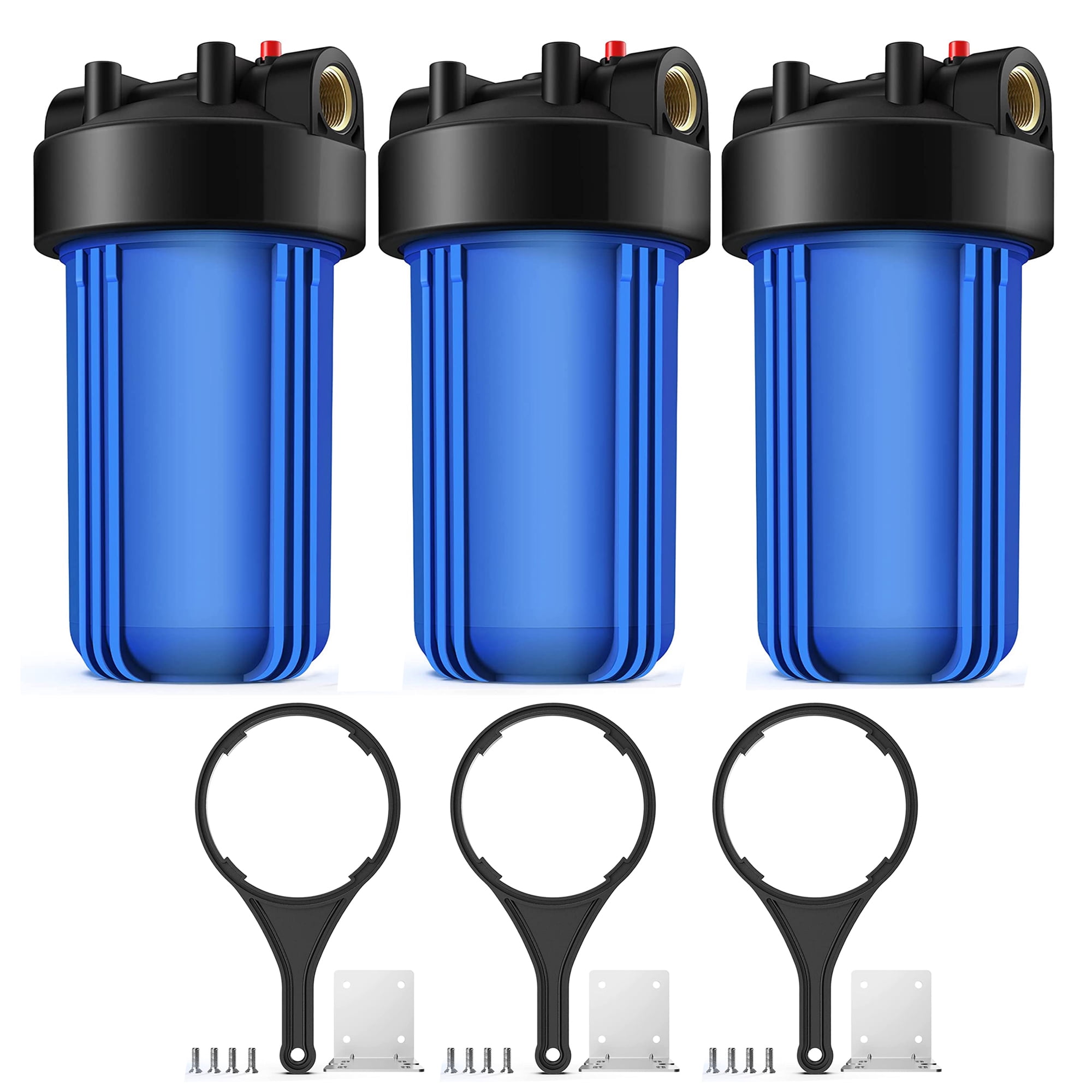 SimPure DB10P Whole House Water Filter Housing,10"x4.5" Sediment Carbon ...