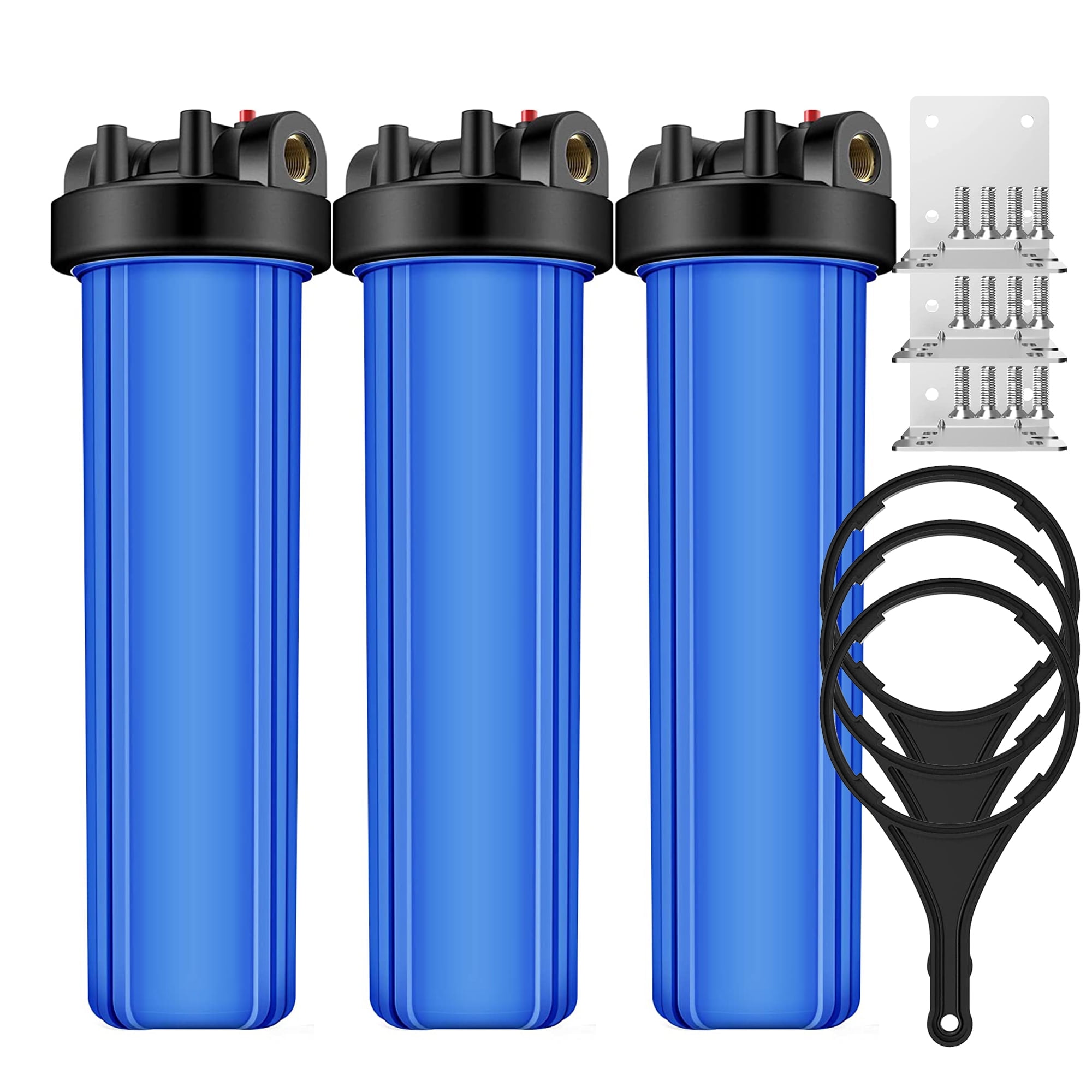 SimPure DB20P Whole House Water Filter Housing,20"x4.5" Sediment Carbon ...