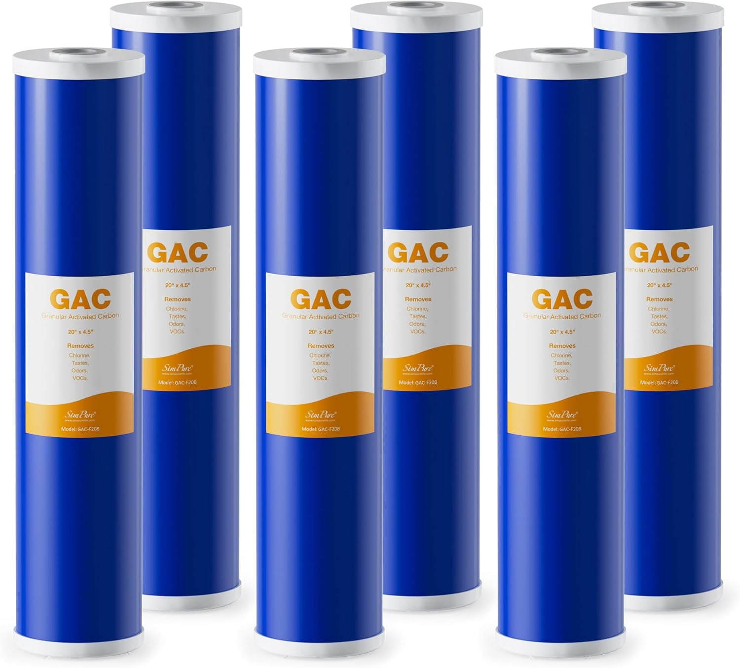 SimPure GAC Filter 20 x 4.5 inch Whole House Water Filter | Granular ...