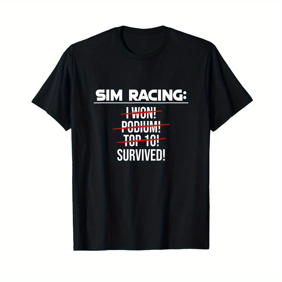 SimRacing Gaming Funny Steering Wheel Racing Game Simulator T-Shirt ...