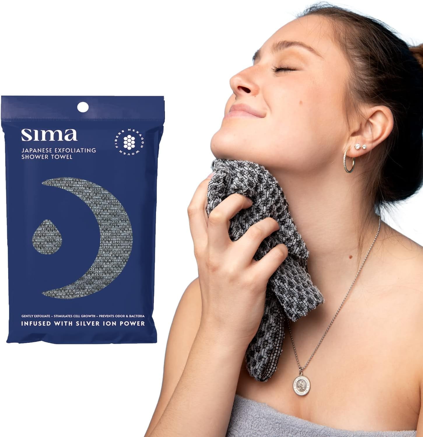 Sima Brand Exfoliating Washcloth Face & Body Scrub Towel - Walmart.com