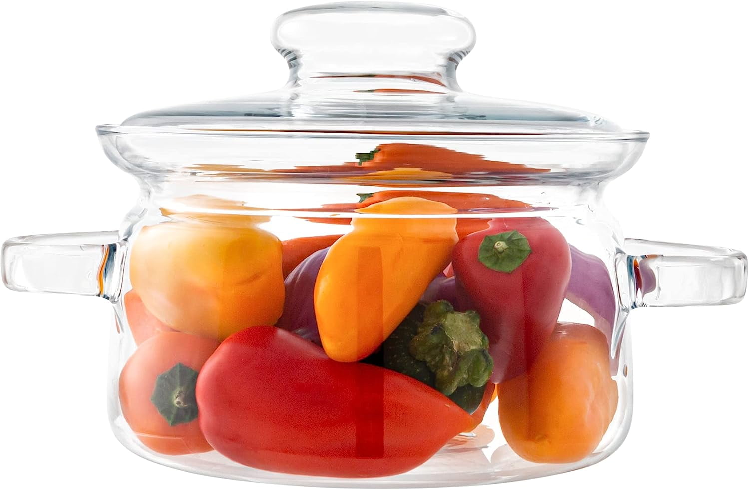 Simax 1.5 Quart Glass Pot, Borosilicate Cookware with Lid, Heat ...