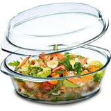 Simax Casserole Dish with Lid Microwave & Oven Safe Clear Glass ...