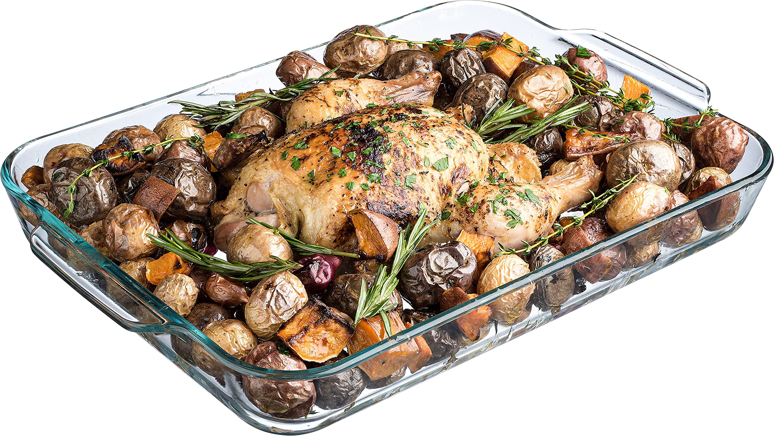 Simax Glass Roaster Baking Dish: Large Rectangular Roaster Pan For ...