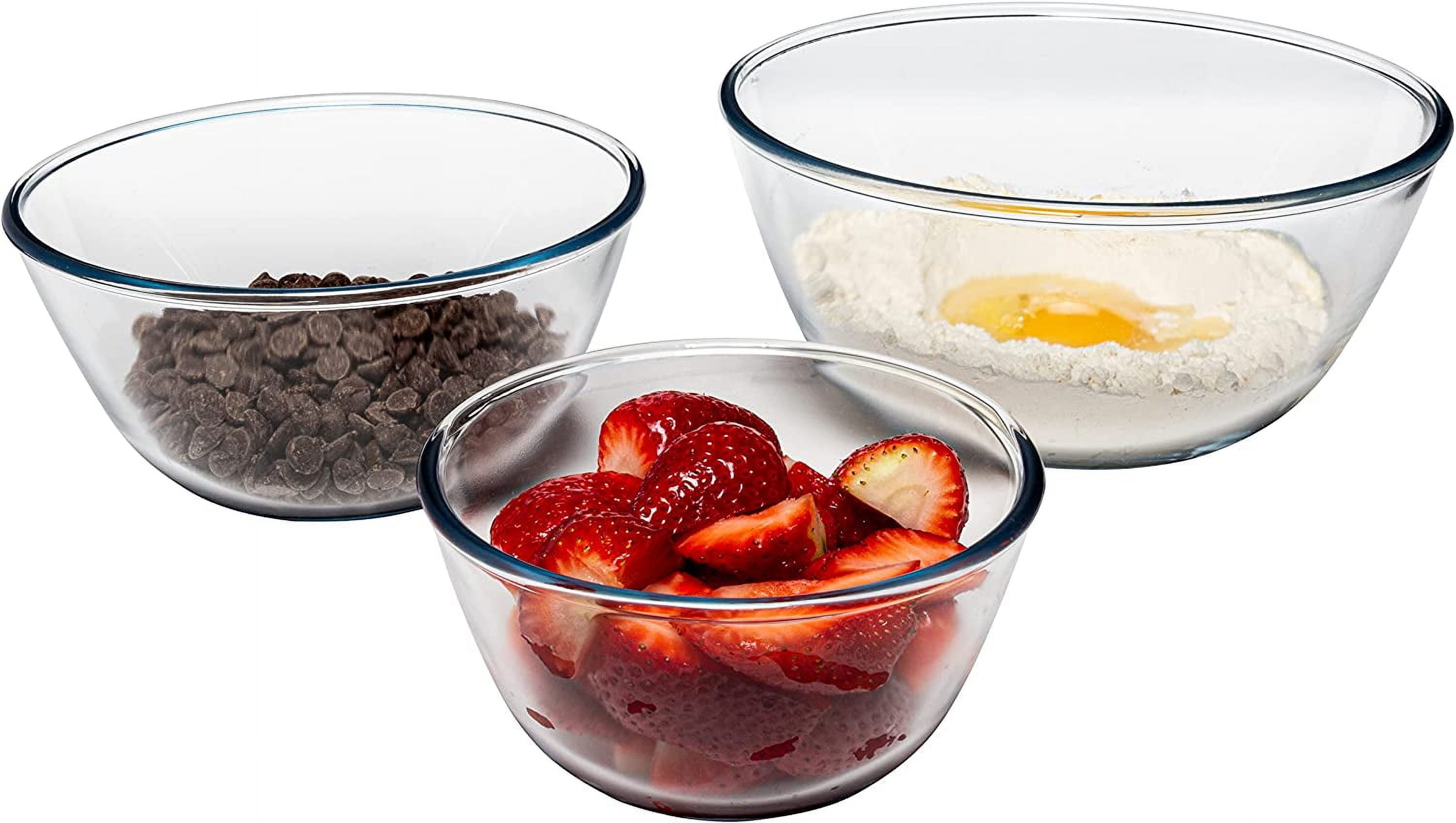 Simax Glass Mixing Bowls Set:Borosilicate Glass Mixing Bowls for ...